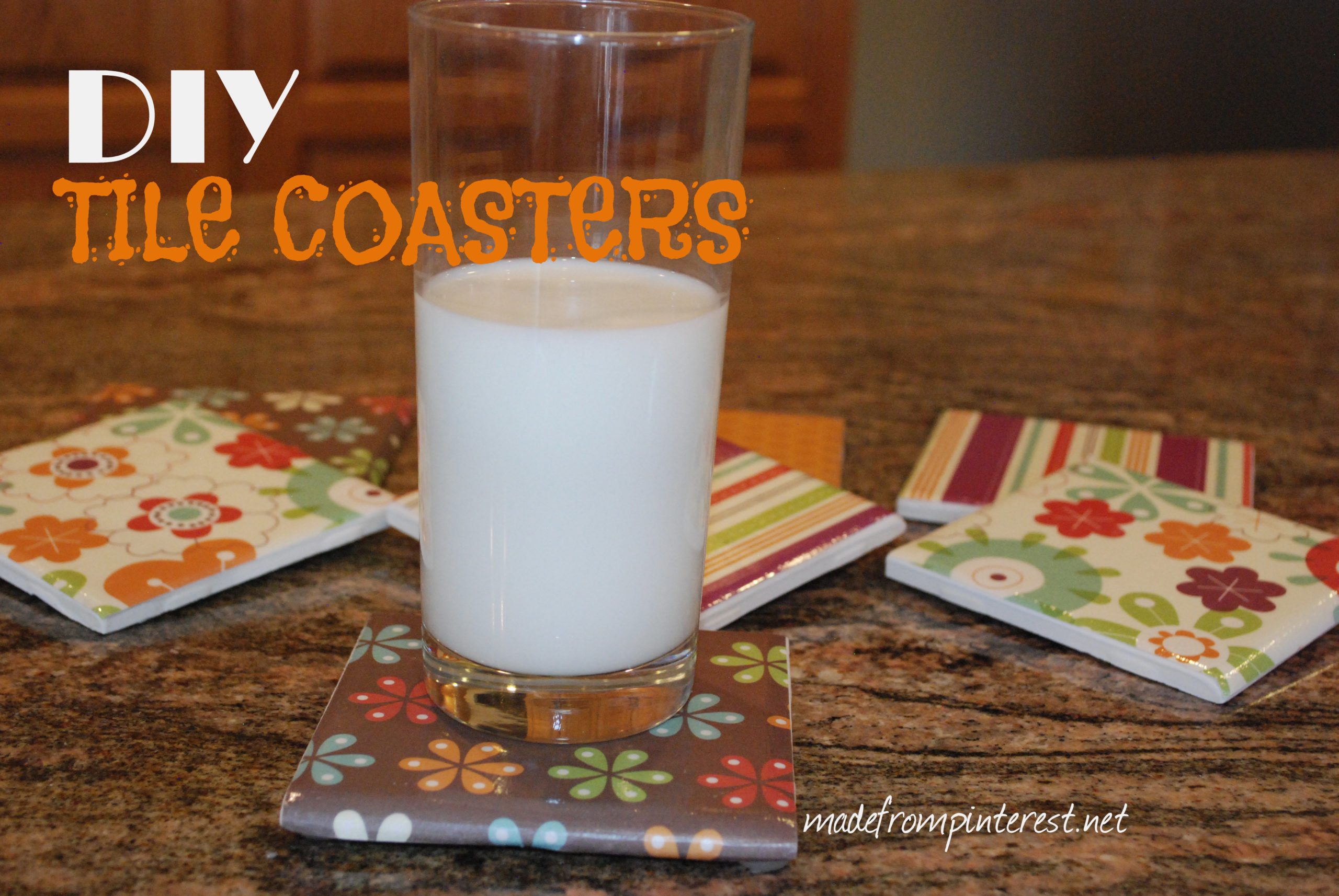 DIY Tile Coasters - TGIF - This Grandma is Fun