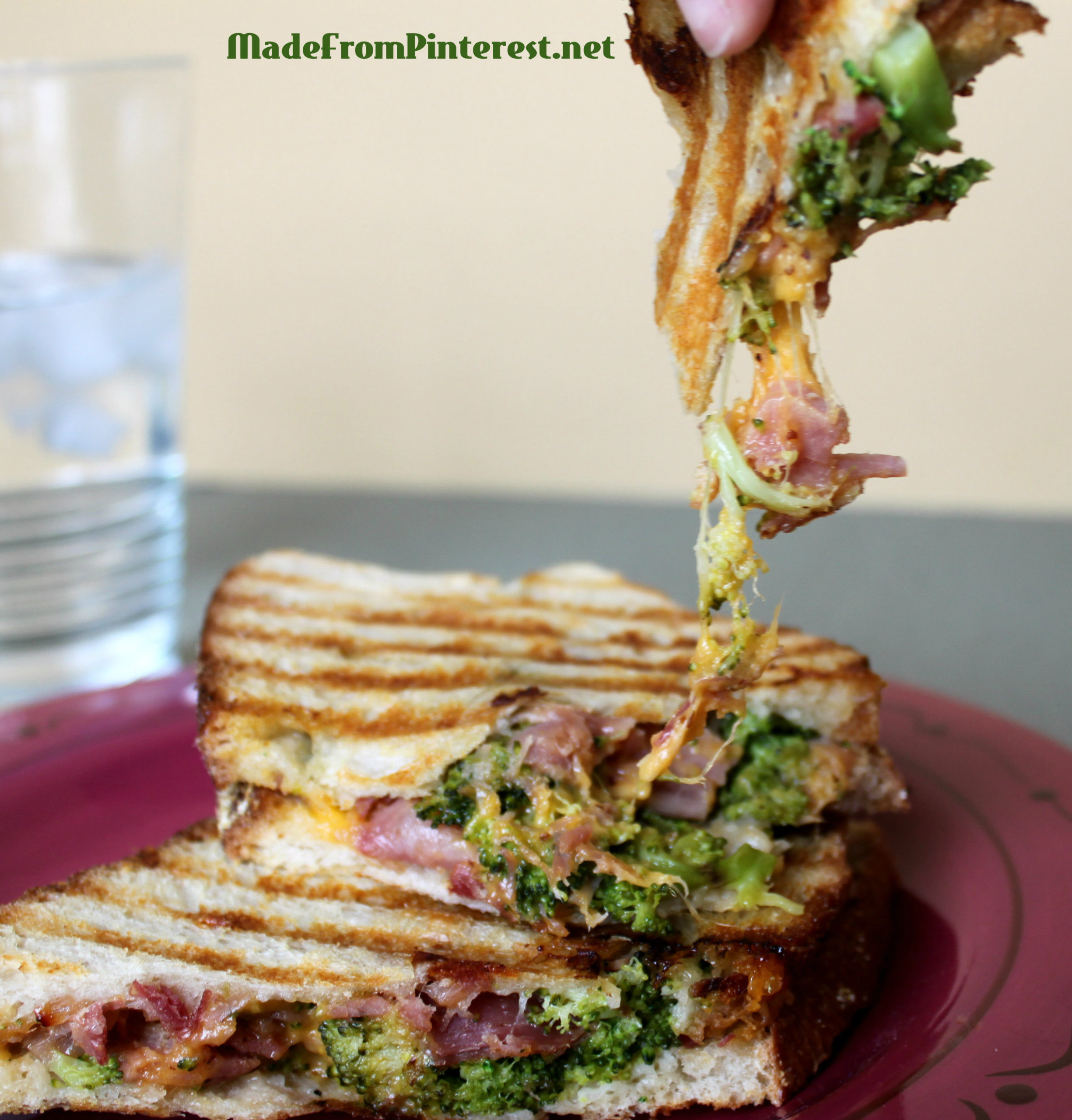Broccoli Ham Cheddar Panini - TGIF - This Grandma is Fun