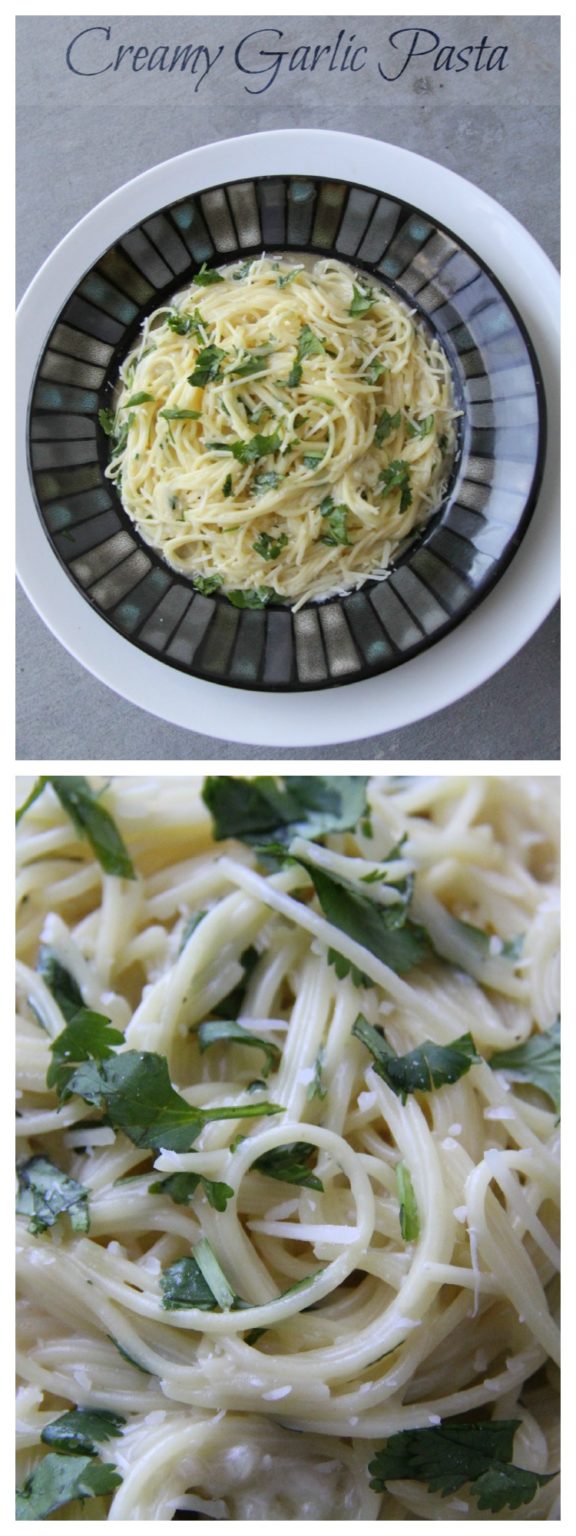 Creamy Garlic Pasta - TGIF - This Grandma is Fun