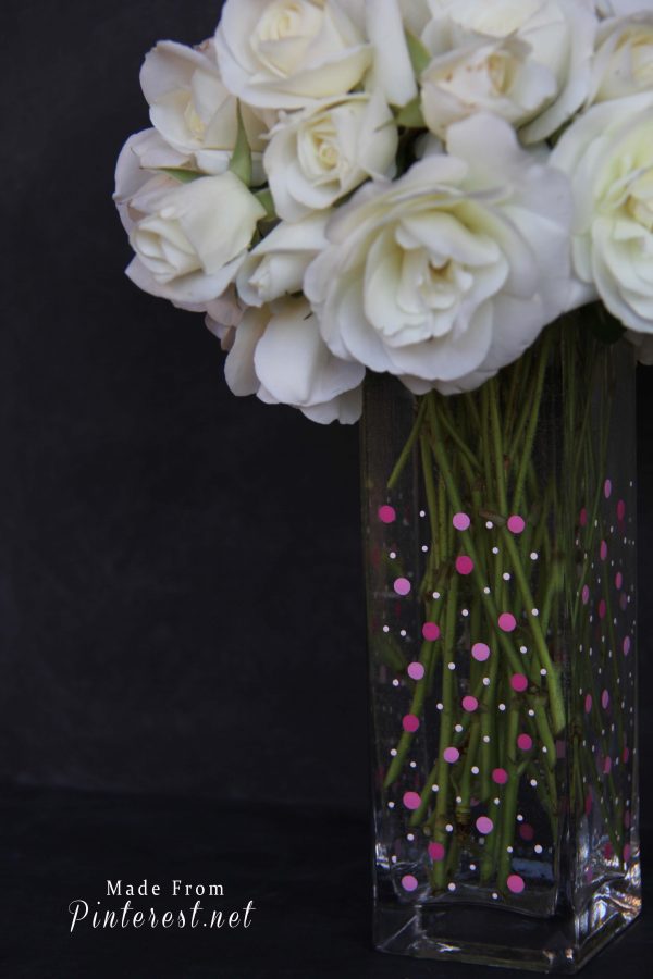 DIY Dotted Vase - TGIF - This Grandma is Fun