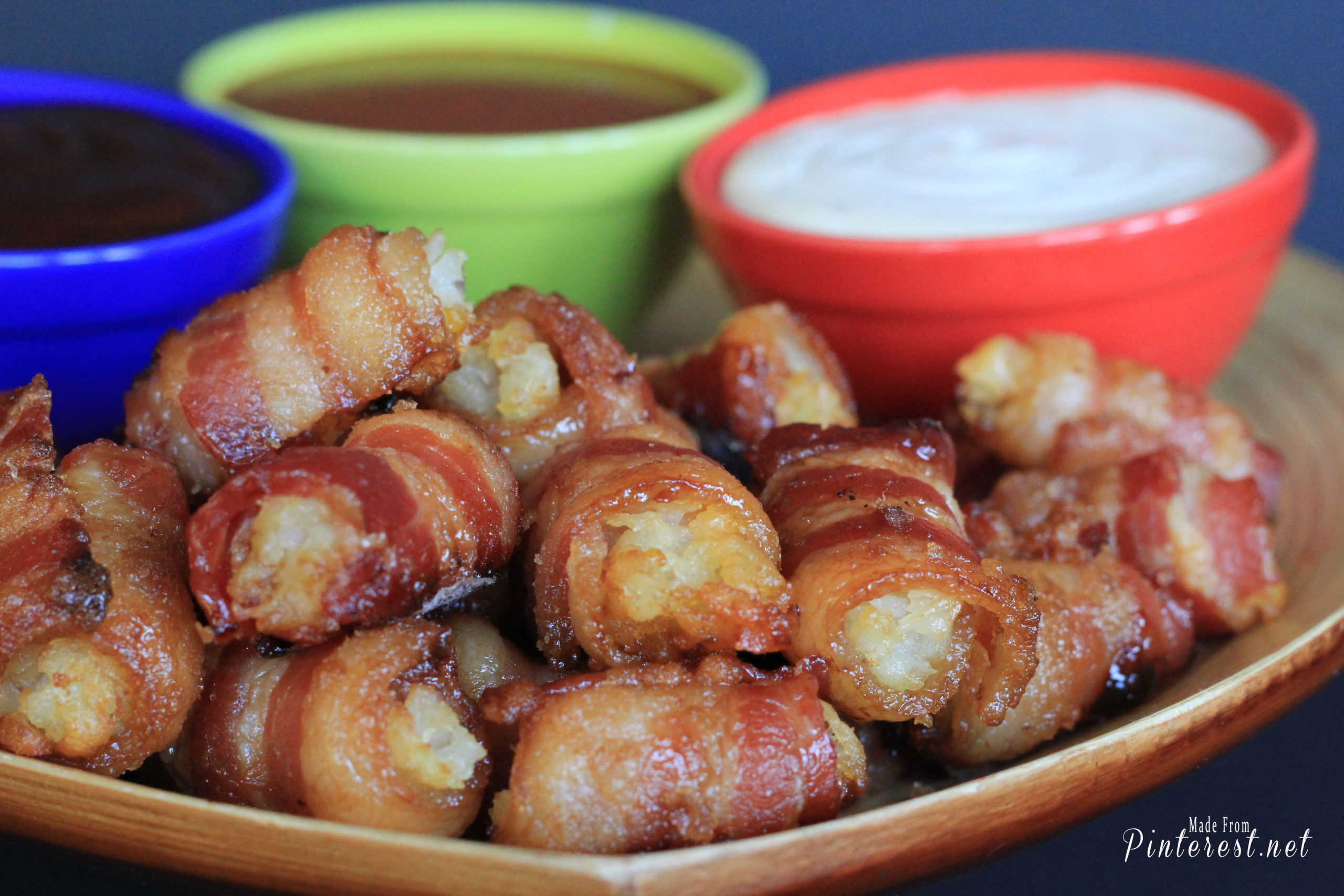 Bacon Wrapped Tater Tot Bombs Appetizer - TGIF - This Grandma is Fun