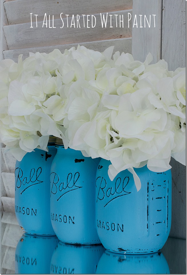 Distressed Mason Jars - TGIF - This Grandma is Fun