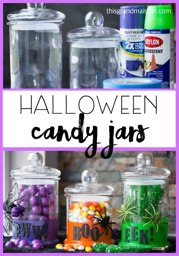 Halloween Candy Jars - TGIF - This Grandma is Fun