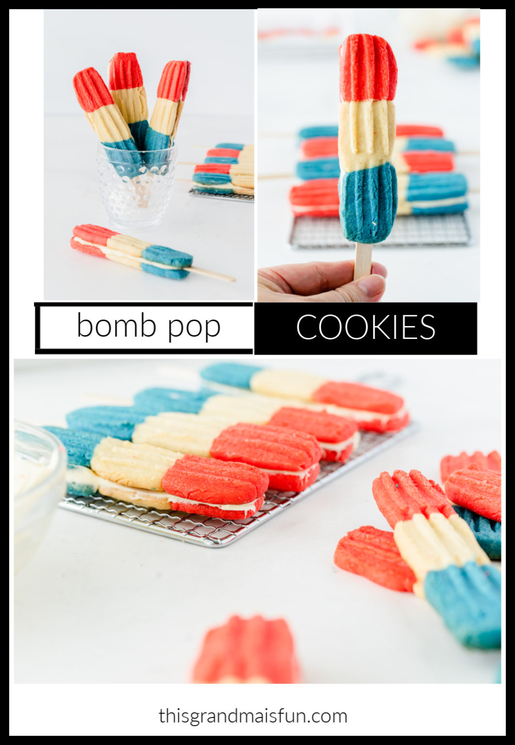 Bomb Pop Cookies - TGIF - This Grandma is Fun