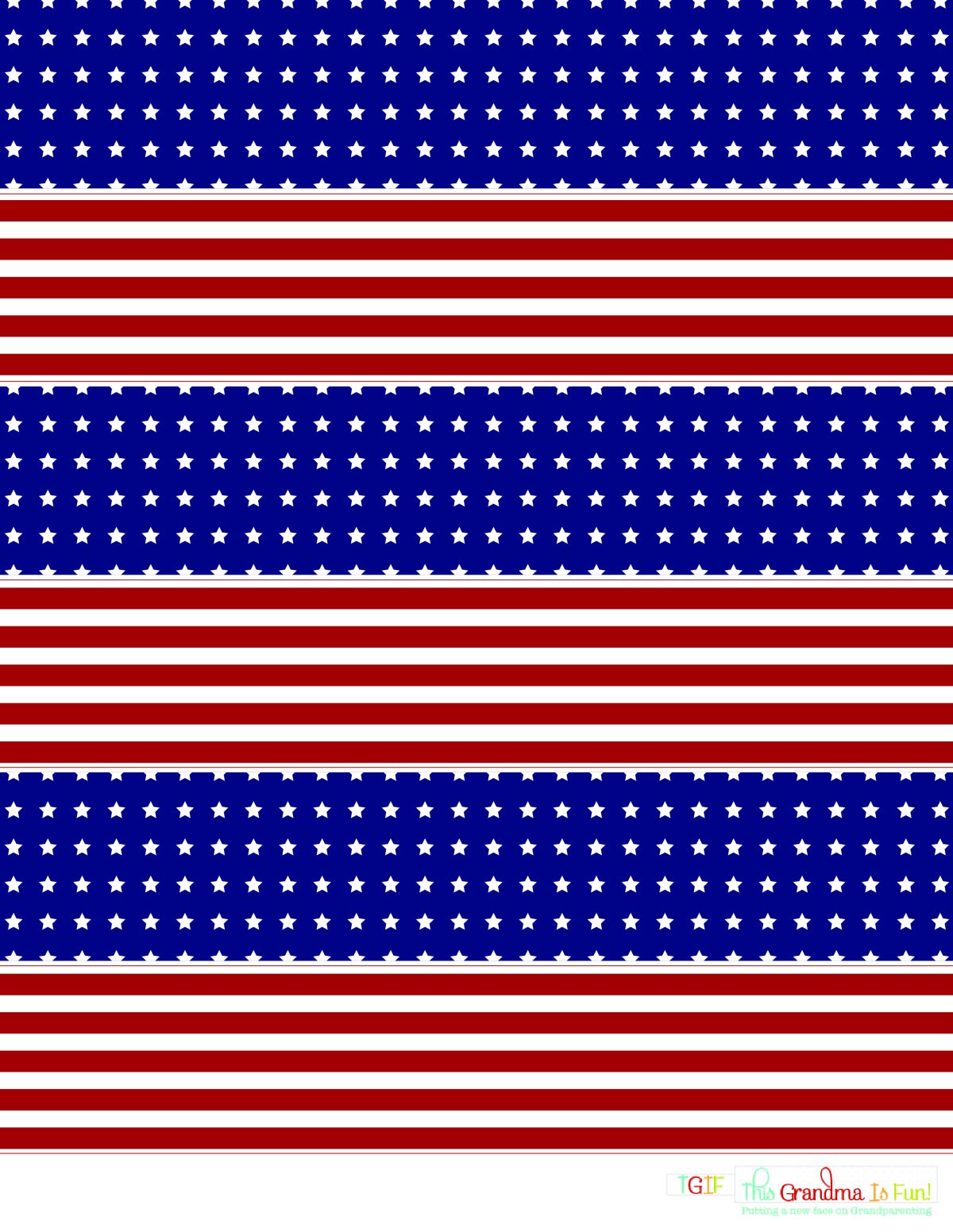 Patriotic Paper Chain - TGIF - This Grandma is Fun