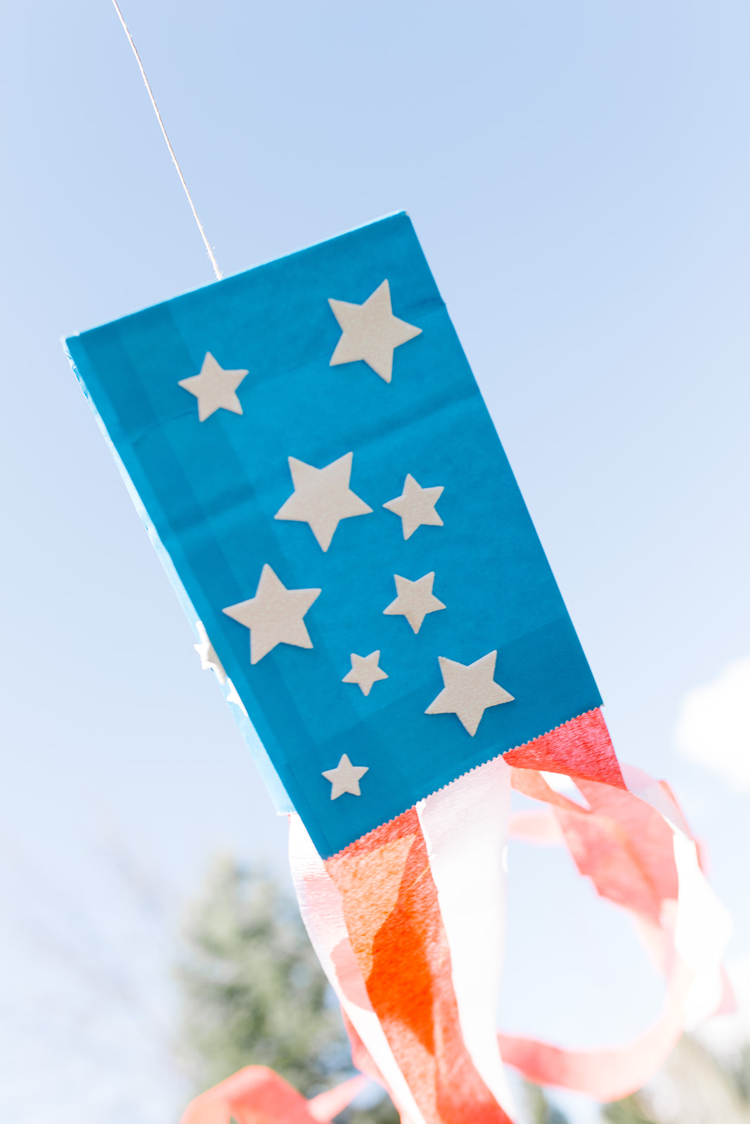 Paper Bag Flag Kite - TGIF - This Grandma is Fun