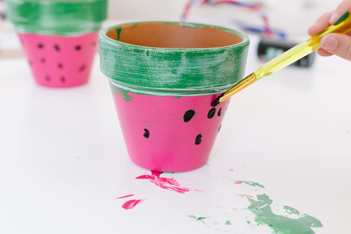 Watermelon Flower Pots - TGIF - This Grandma is Fun