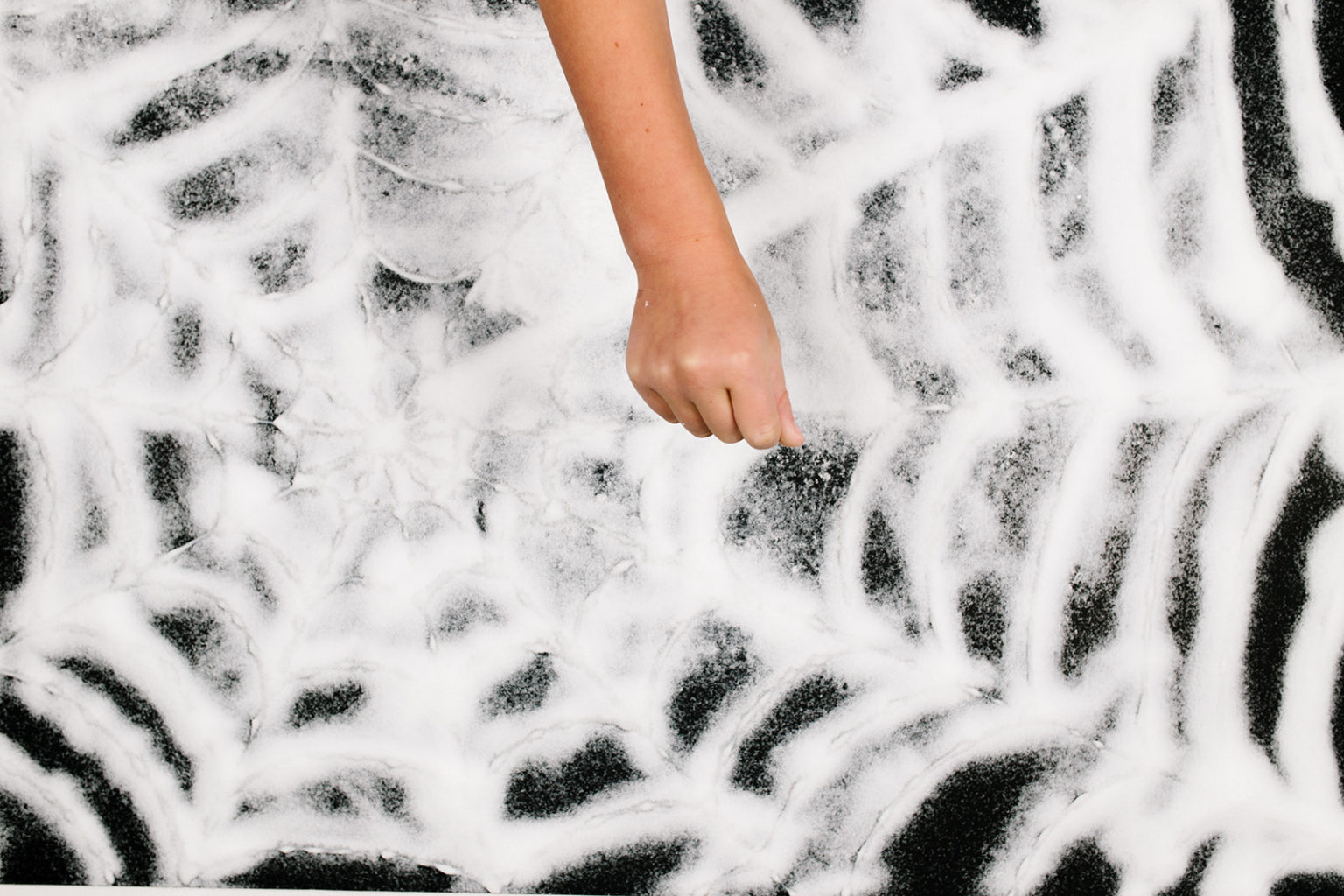 Salt Art Spider Web Craft - TGIF - This Grandma is Fun