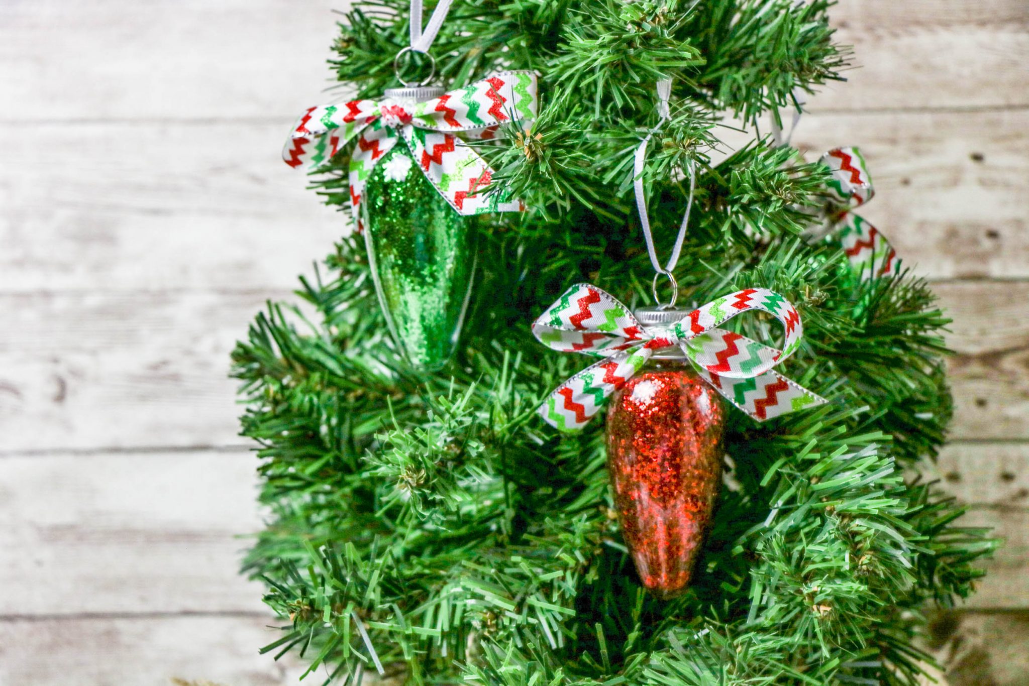 Glitter Christmas Tree Ornaments - TGIF - This Grandma is Fun
