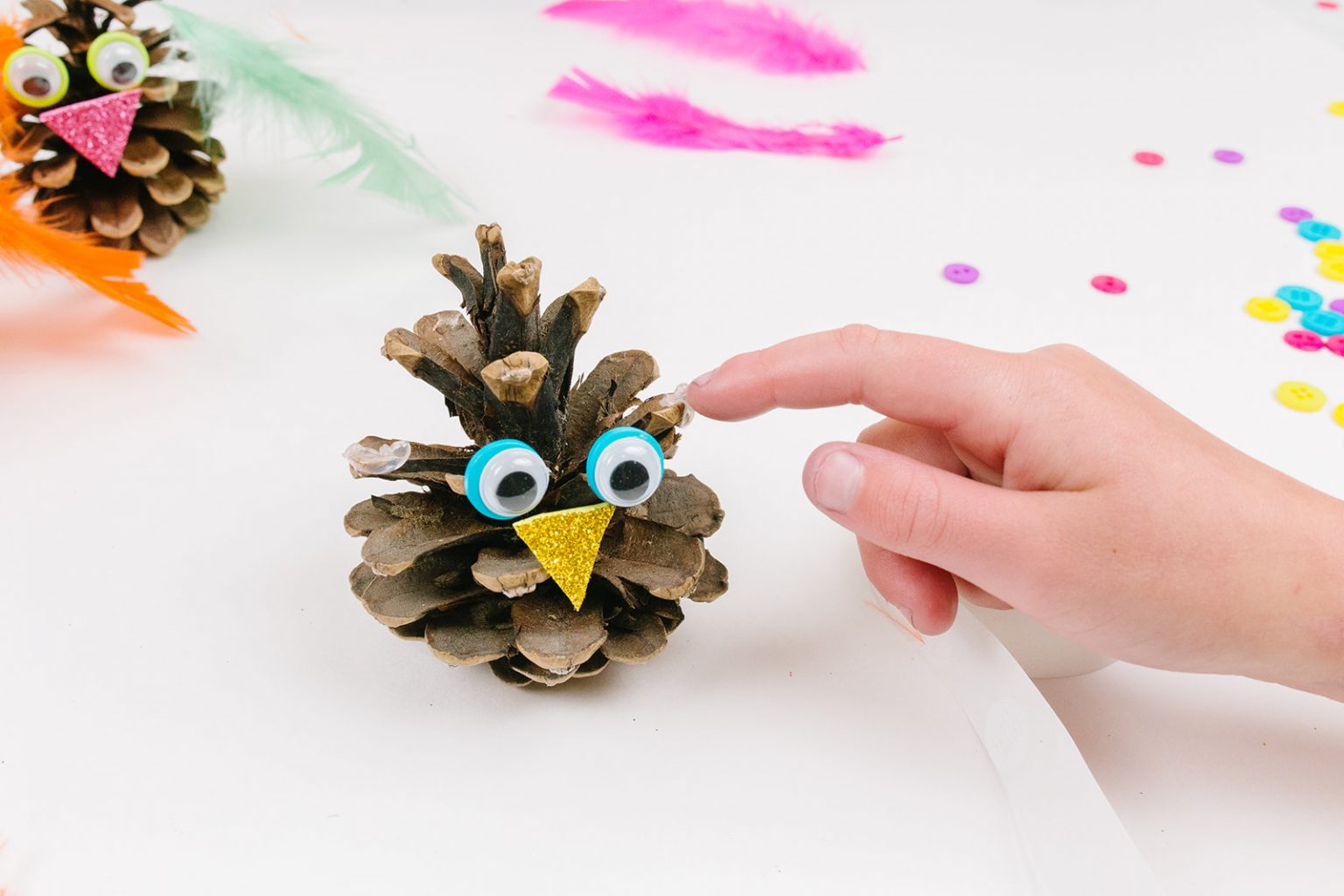 Pine Cone Owl Craft - TGIF - This Grandma is Fun