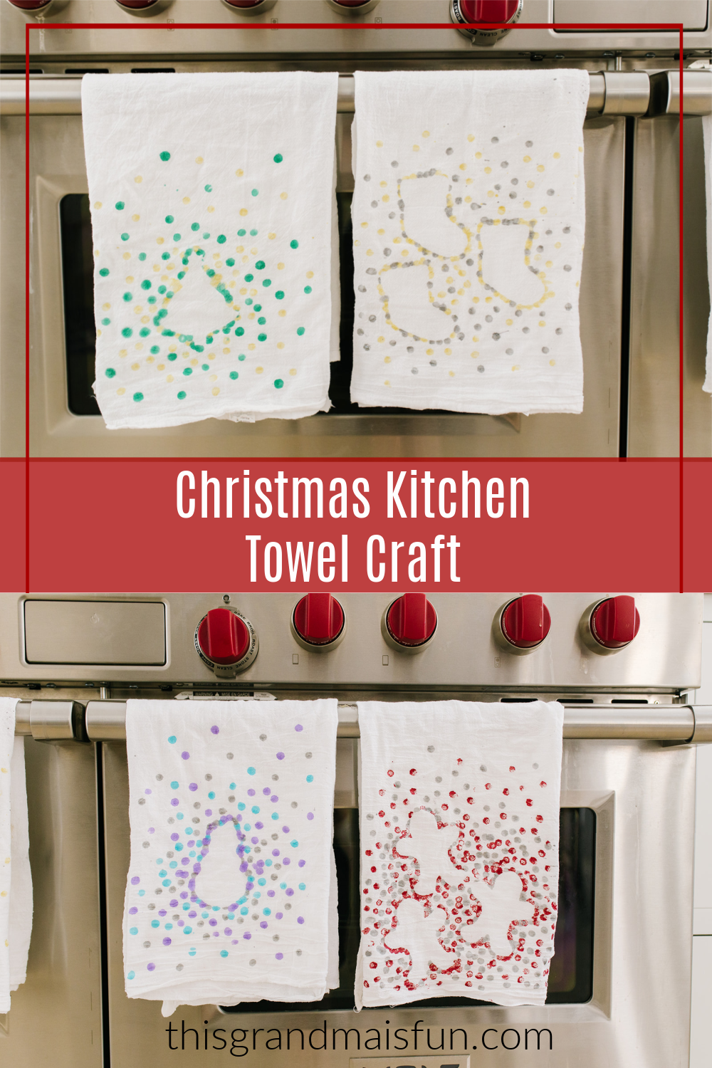 Christmas Kitchen Towel Craft - TGIF - This Grandma is Fun